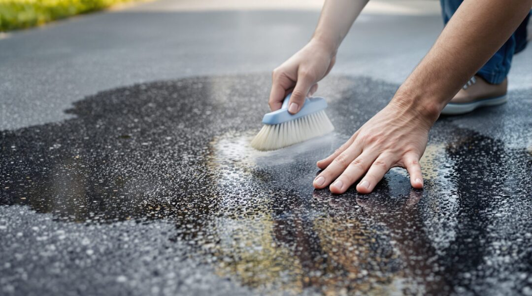 Comment enlever des taches d'huile sur du goudron, solutions efficaces